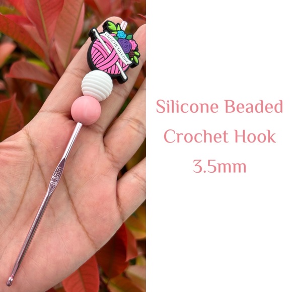 Hand Crafted | Office | Silicone Beaded Crochet Hook 35mm | Poshmark